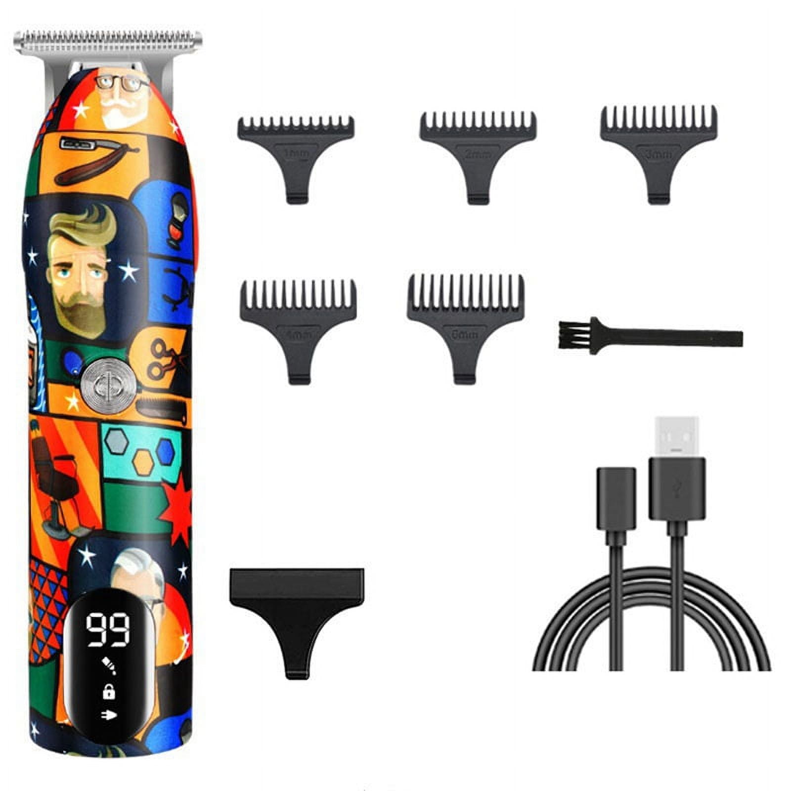 Barber Hair Clipper Rechargeable Graffiti Electric Cutting Machine ...