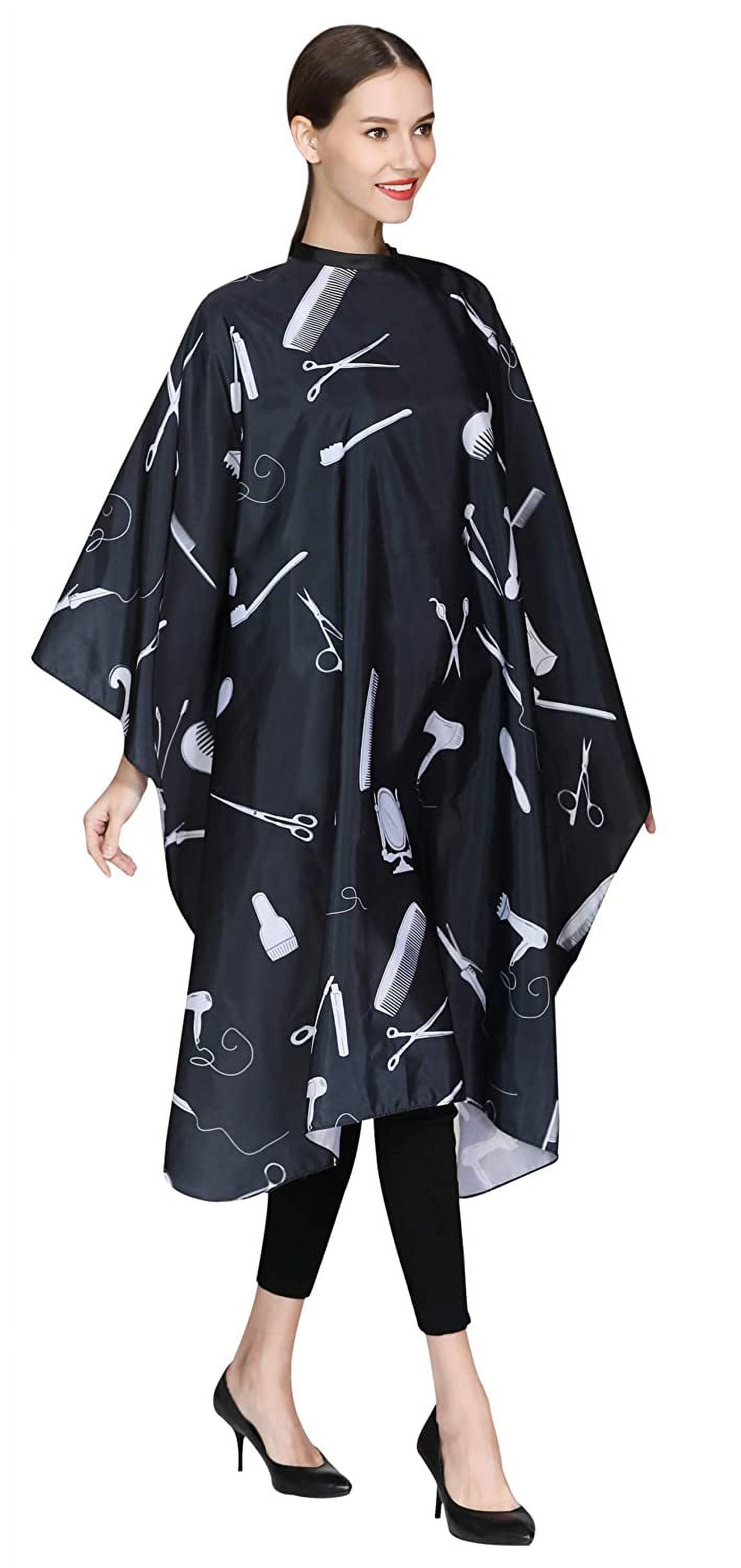 Barber Hair Cutting Cape, Professional Salon Hairdressing Gown with ...