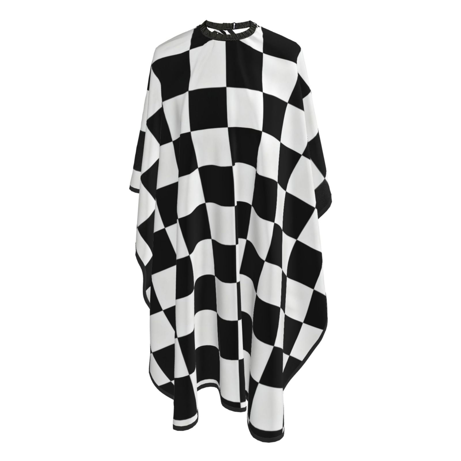 Barber Hair Cutting Cape White And Black Checkered Pattern Professional ...