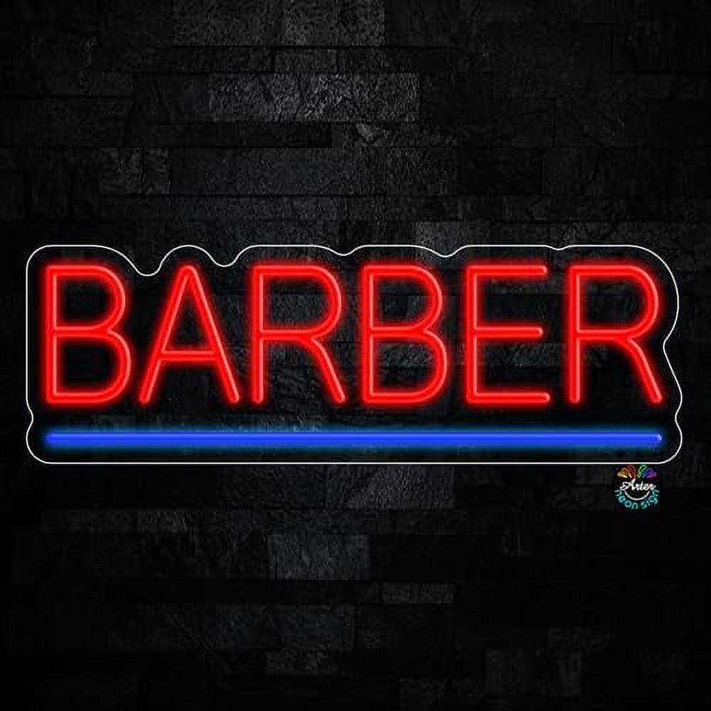 Barber LED Neon Sign 24"L x 8"H #32056 - Walmart.com