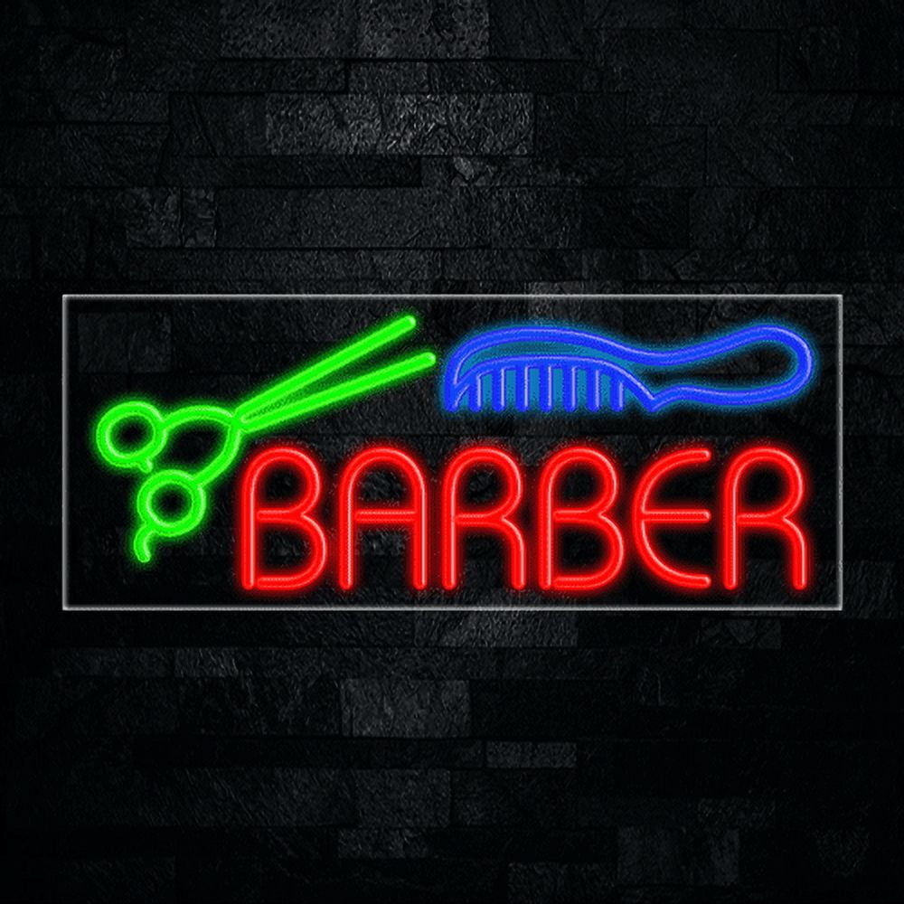 Barber-LED Neon Sign 30"L x 12"H #30384 - Walmart.com
