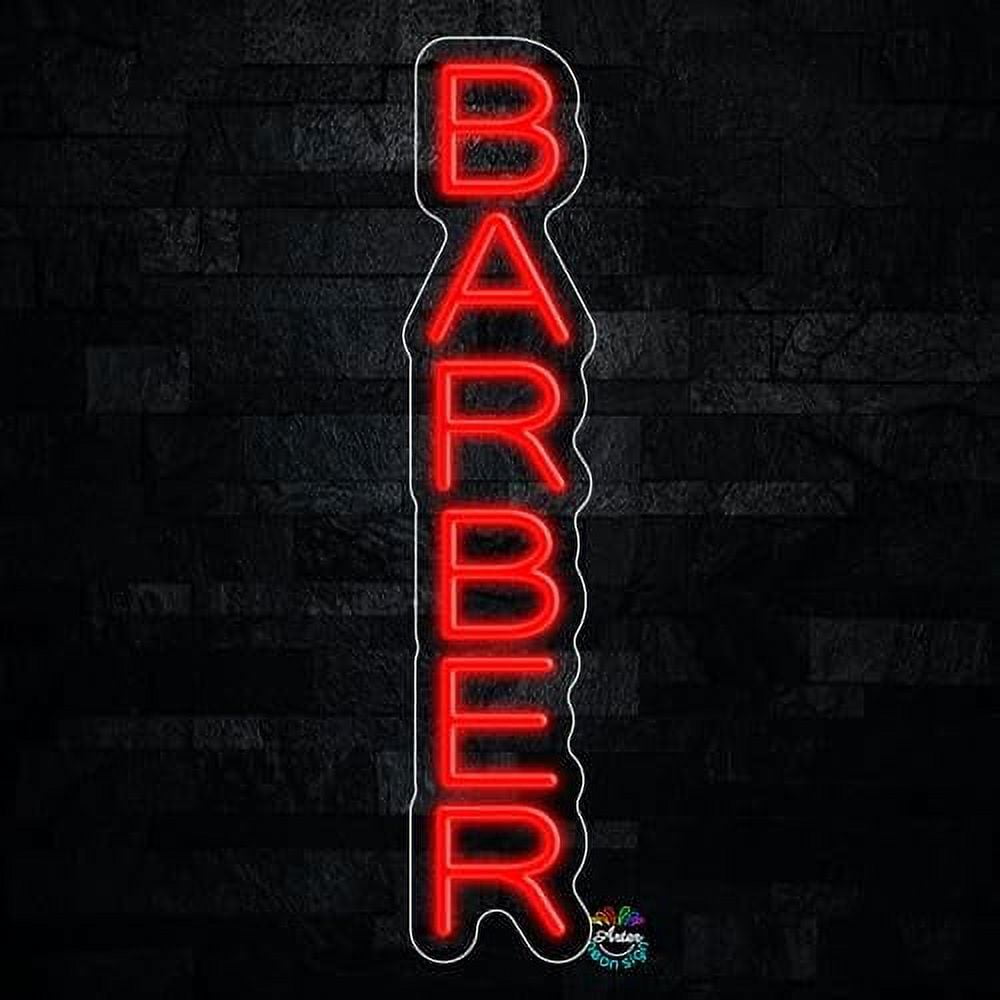 Barber LED Neon Sign 5"L x 24"H #32057 - Walmart.com
