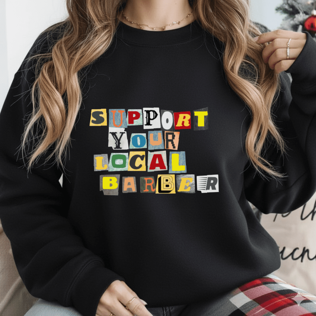 Barber Life Support Your Local Grooming Community Pride Art Unisex ...