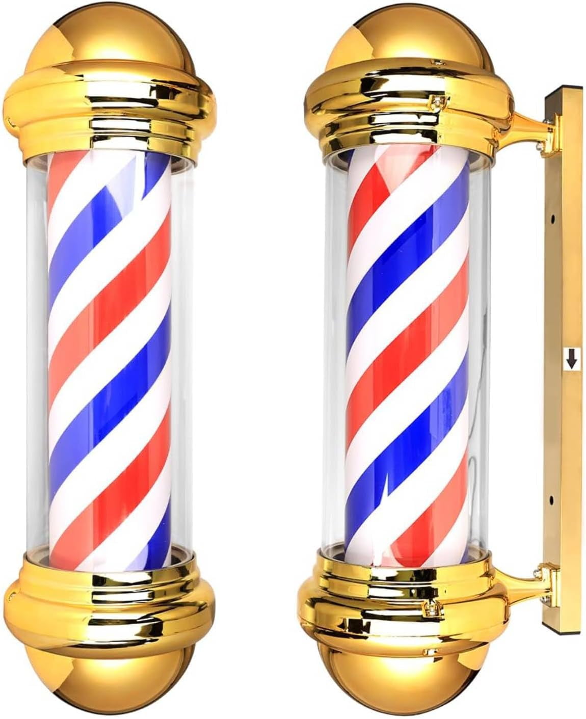 Barber Light Pole with LED Source & Upper Luminous – Wall Mount ...