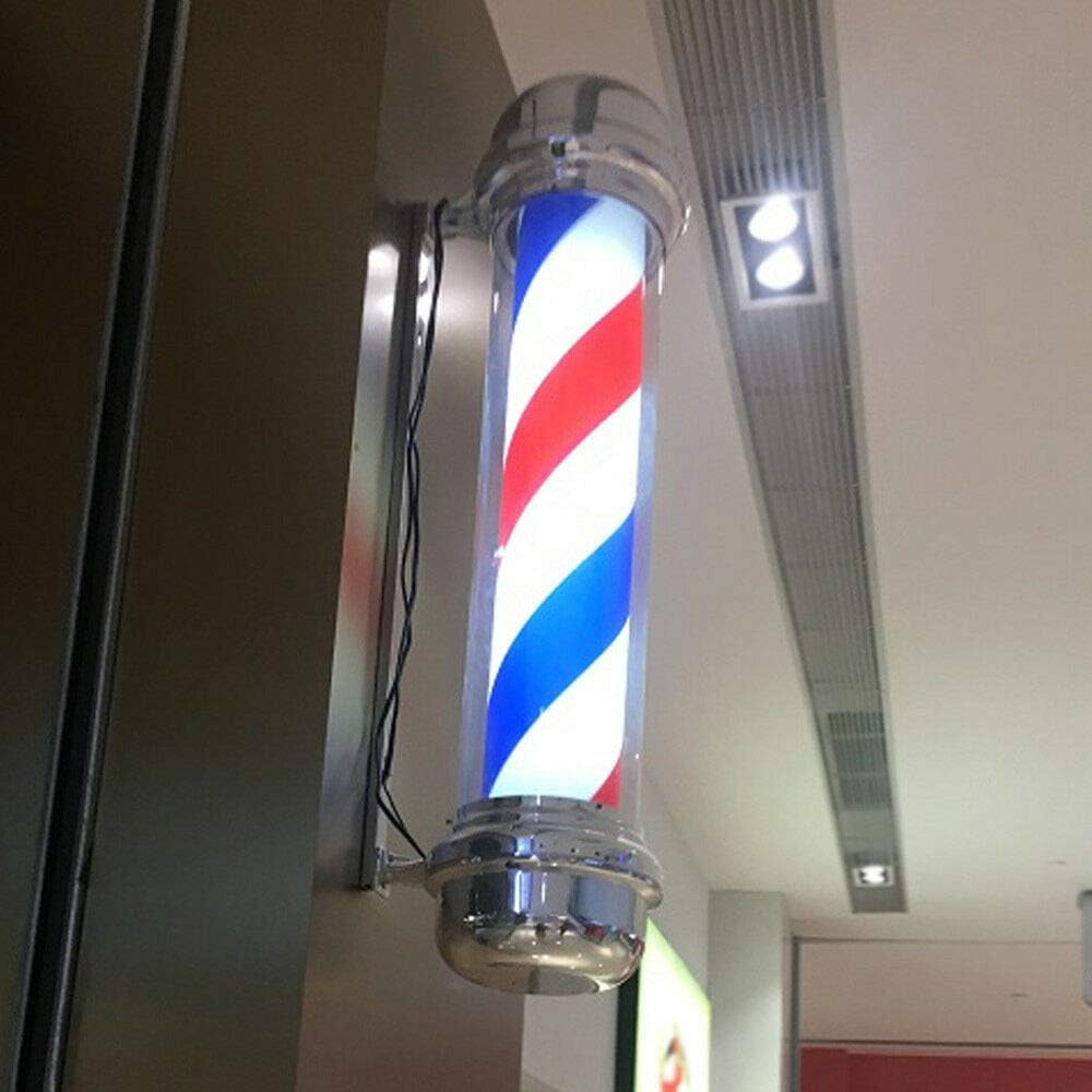 Barber Light Rotating LED Stripes Pole Light, Classic Barber Shop Sign ...