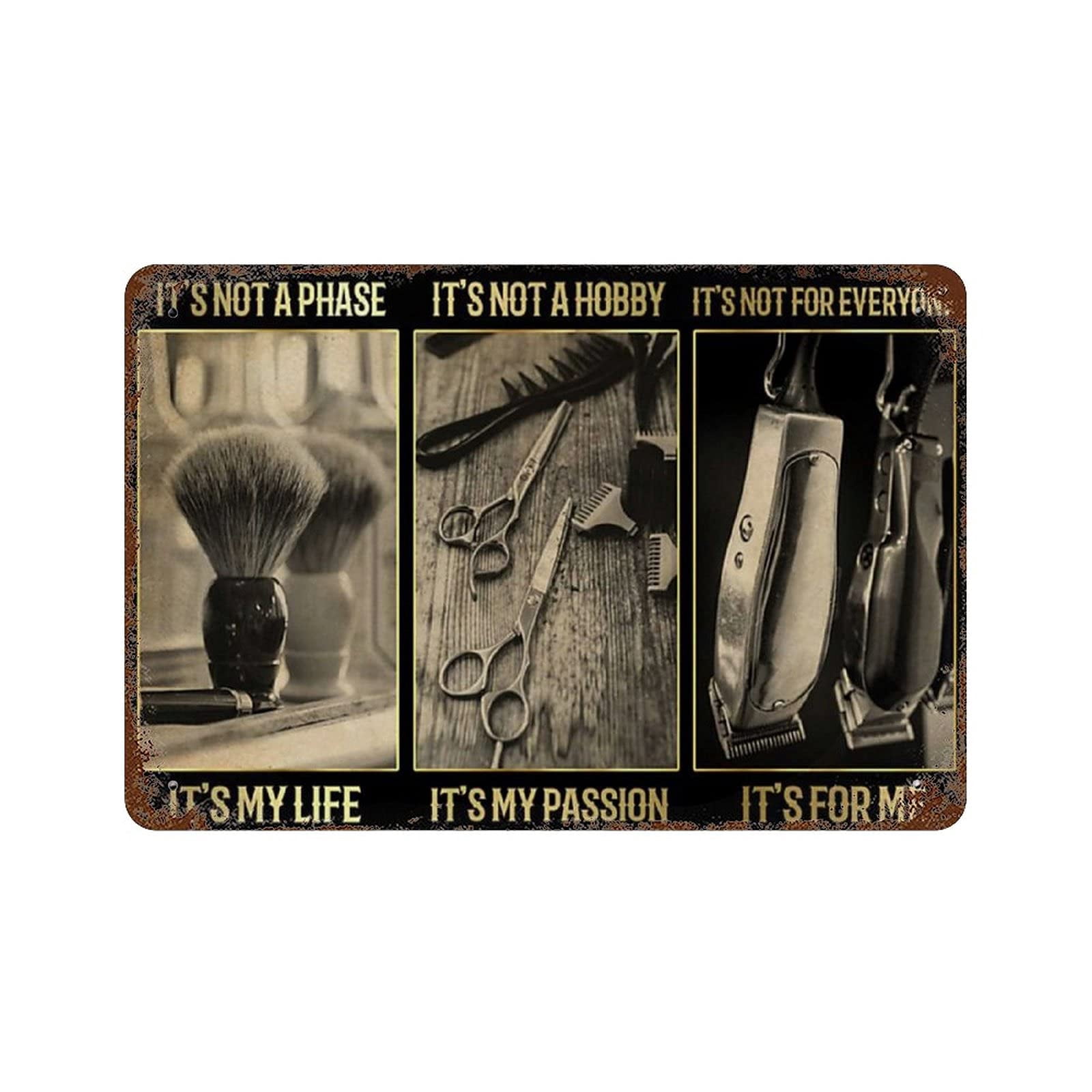 Barber Plaque Poster Hairdresser Gift Barbershop Wall Art Decor It's My ...