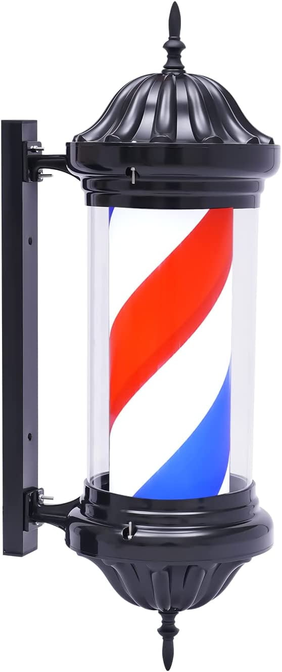Barber Pole LED Glowing Globe Light,Hair Salon Barber Shop Open Sign ...