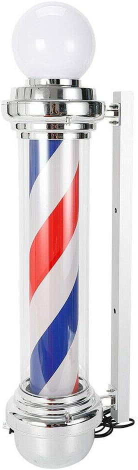 Barber Pole LED Light, 110V 32'' Classic Style Wall Mounted Waterproof ...