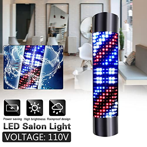 Barber Pole LED Light - Illuminating Rotating Stripes LED Sign Light ...