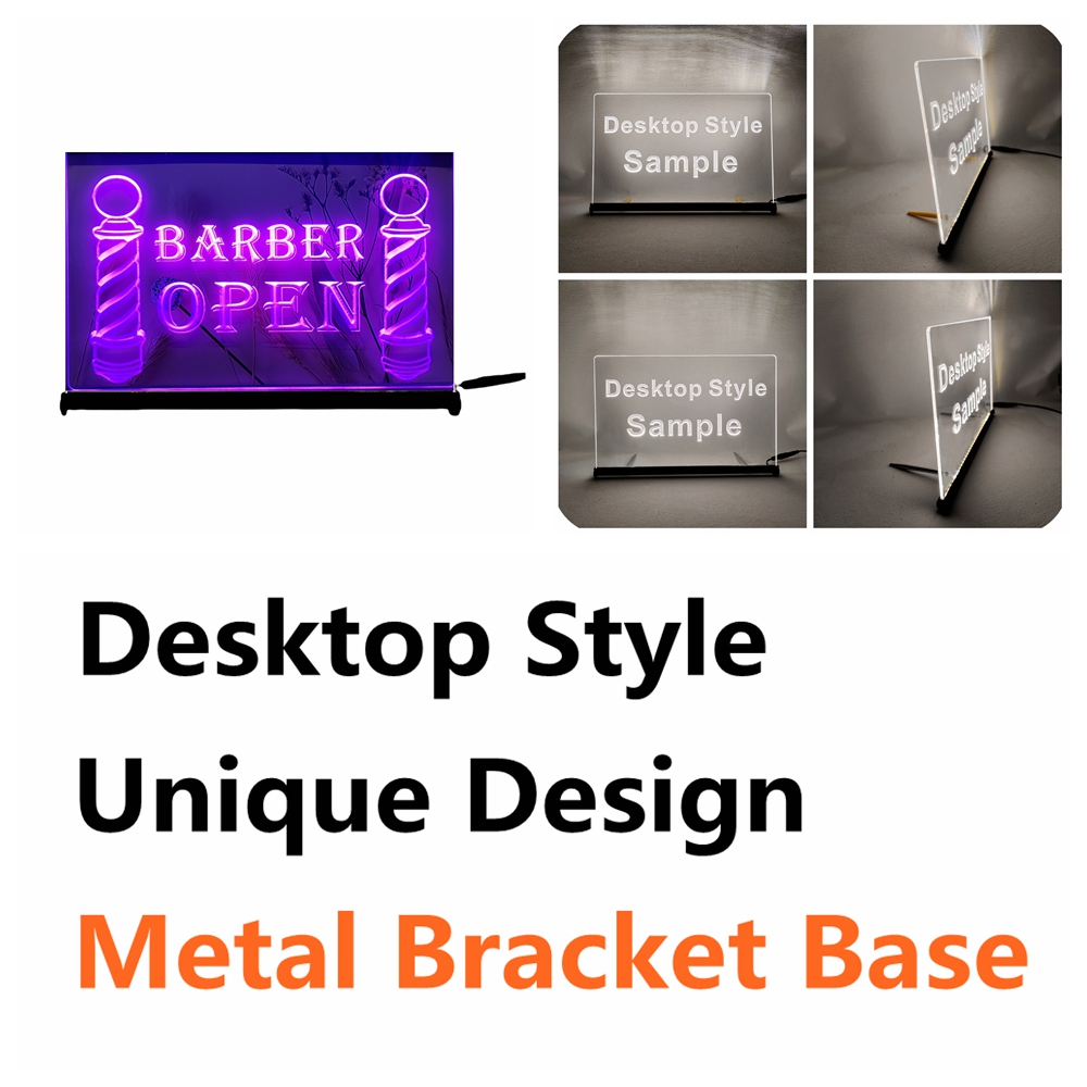 Barber Poles Display Hair Cut Vintage LED Neon Sign-Posters,3DCarving ...