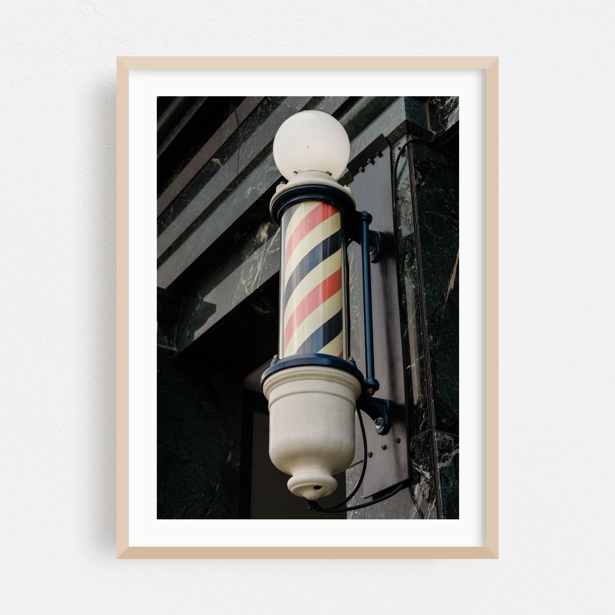 Barber, Rutland - Rutland Vermont Photography Oak Framed Wall Art Print ...