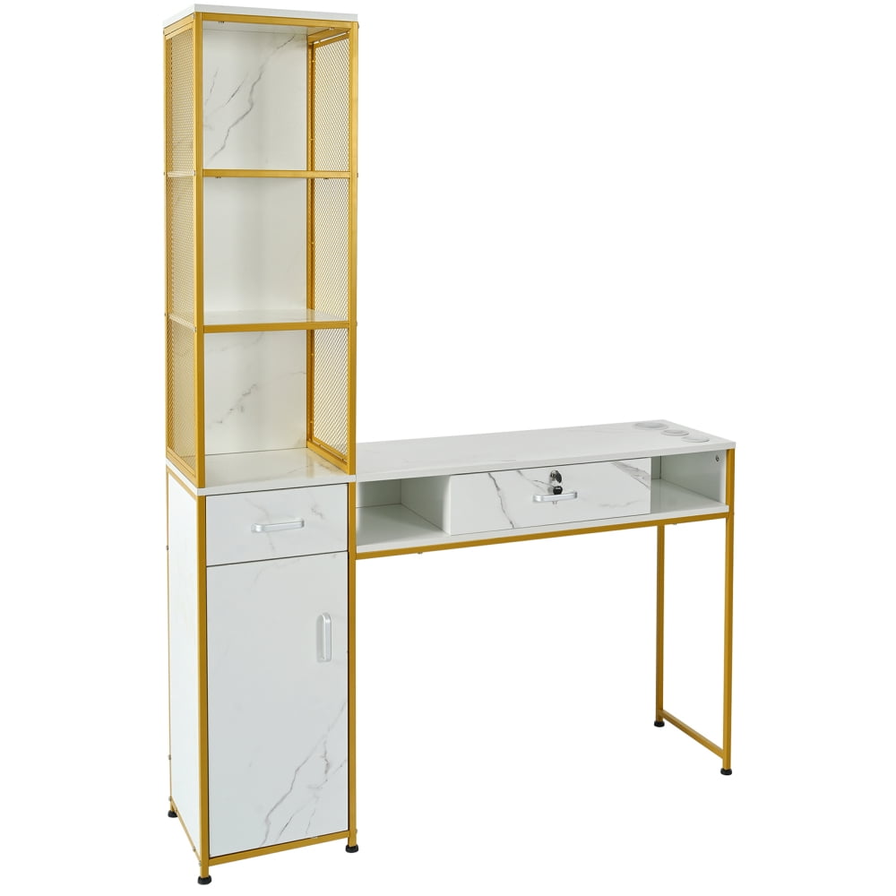 Barber Salon Station Dresser Salon Station with Lockable Drawer Left ...