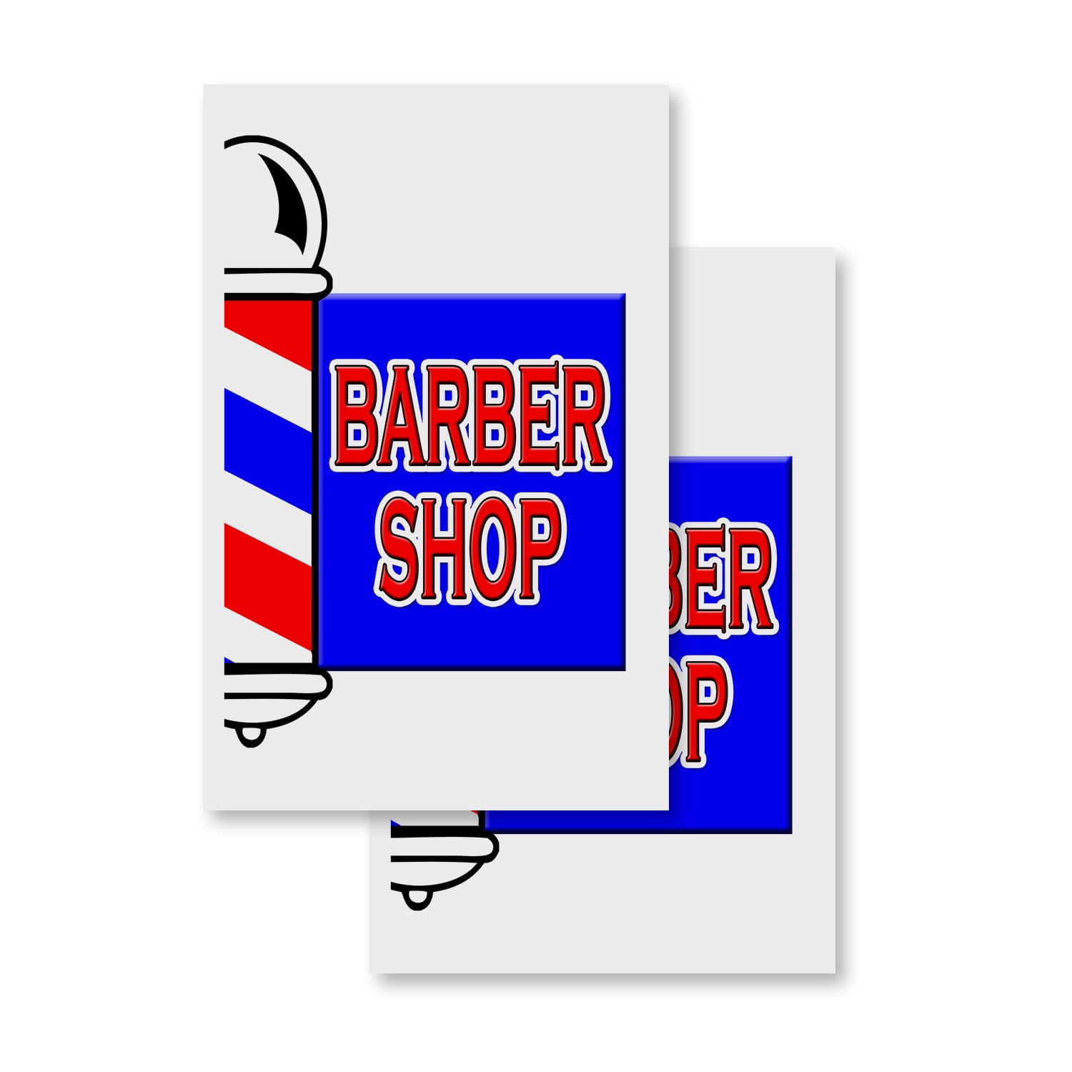 Barber Shop (2-PACK) 24" x 36" Vinyl Decals | Sign Insert Peel & Stick ...