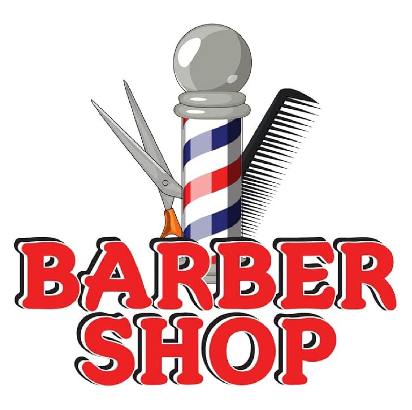 Barber Shop 24" Concession Decal Sign cart Trailer Stand Sticker ...
