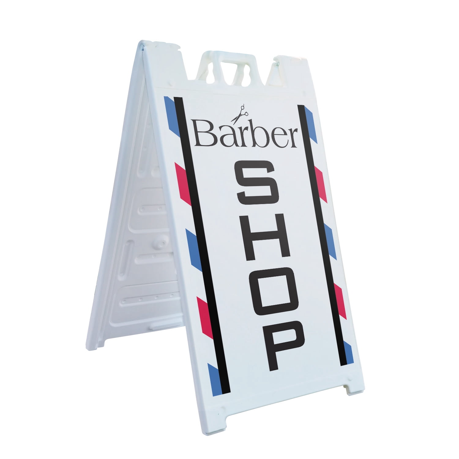 Barber Shop 24" x 36" Double Sided A-Frame Sidewalk Sign Includes 2 ...