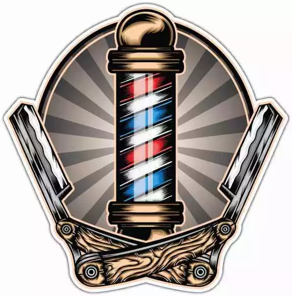 Barber Shop Haircut Shaving Razor Blades Car Stickerphone Decal Water ...