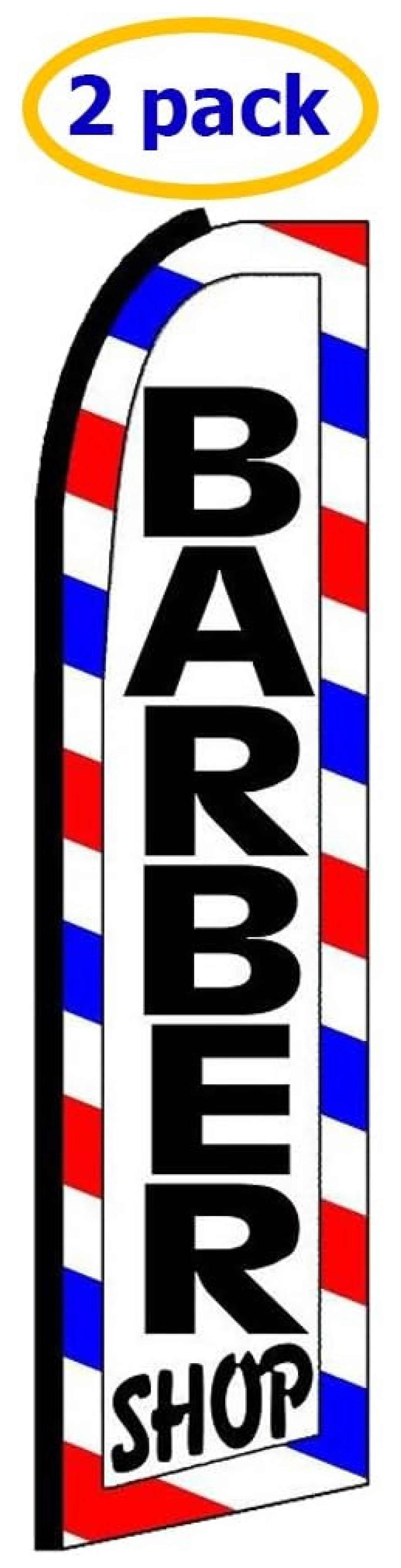 Barber Shop King Swooper Flag- Pack of 2 (Hardware Not Included) | 3 ft ...