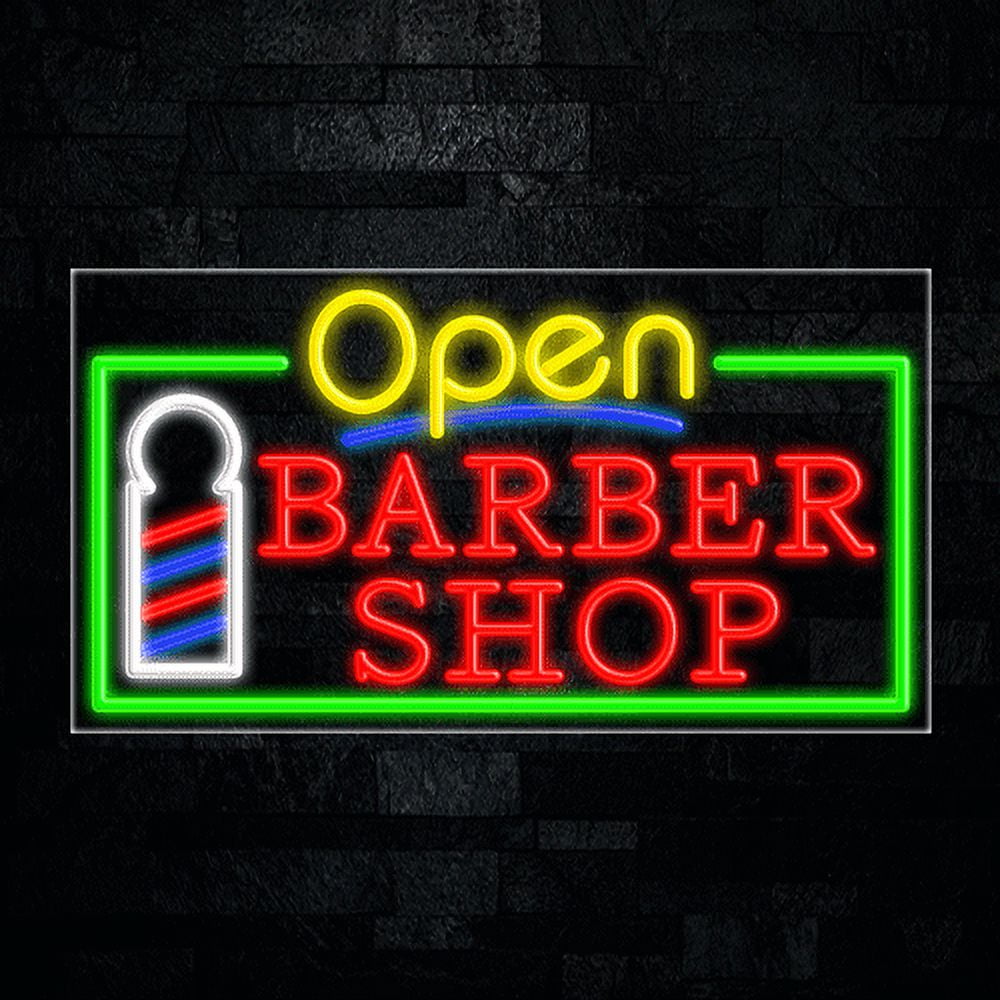Barber Shop LED Neon Sign 33"L x 18"H #35461 - Walmart.com