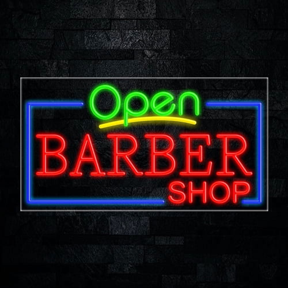 Barber Shop LED Neon Sign 33"L x 18"H #35622 - Walmart.com
