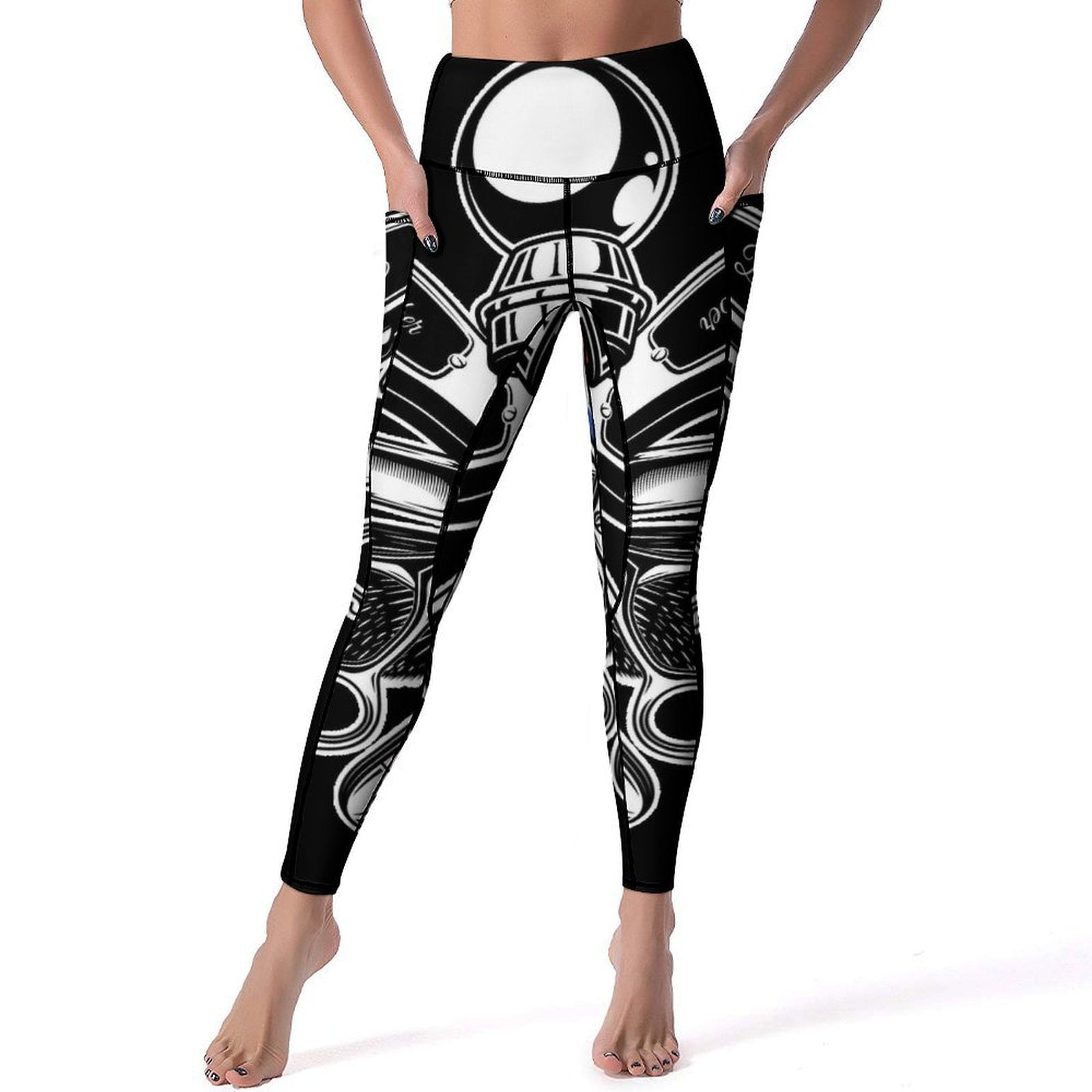Barber Shop Leggings Fitness Gym Yoga Pants High Waist Stretch Sports ...