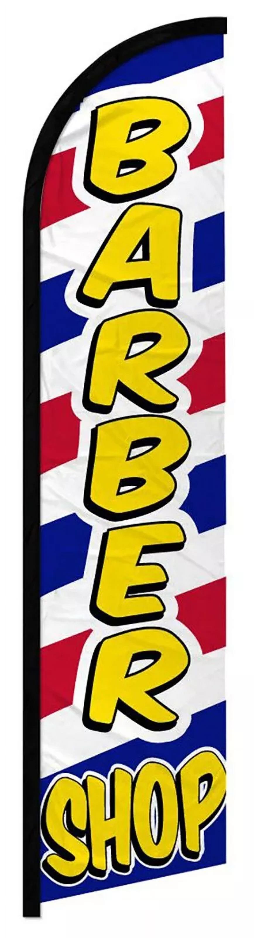 Barber Shop Letters Windless Banner Advertising Marketing Flag Premium ...