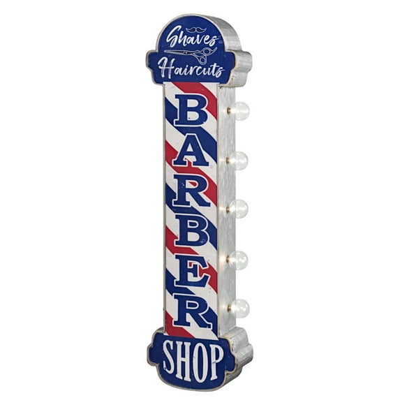 Barber Shop Marquee LED Sign, Vintage Style, Double Sided 30", Battery ...
