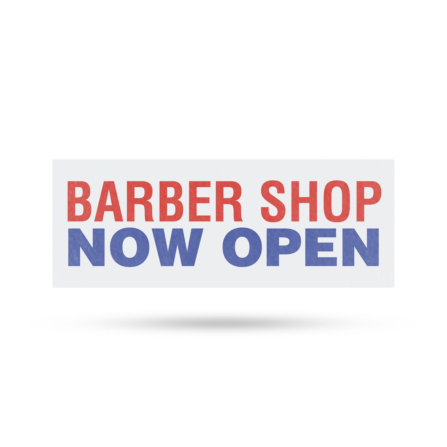 Barber Shop Now Open Vinyl Decal 48 Inch x 18 Inch Weatherproof Heavy ...