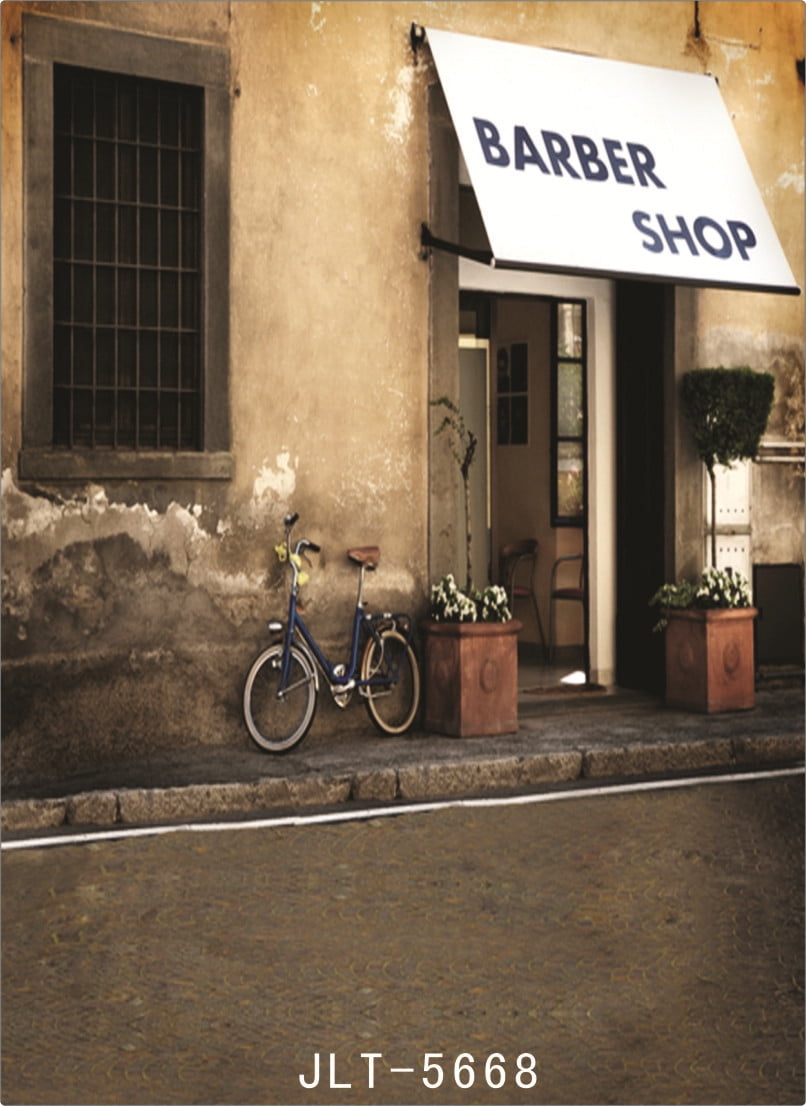 Barber Shop Old House Vinyl Backgrounds for Photos Computer Printed ...