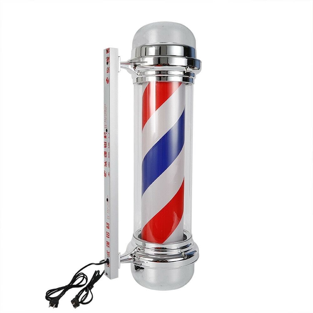 Barber Shop Pole Light Rotating LED Stripes Hair Salon Open Sign ...