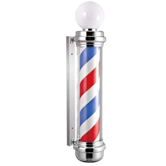 Barber Shop Pole Sign LED Light 34" Rotating Stripes Hair Salon Wall ...