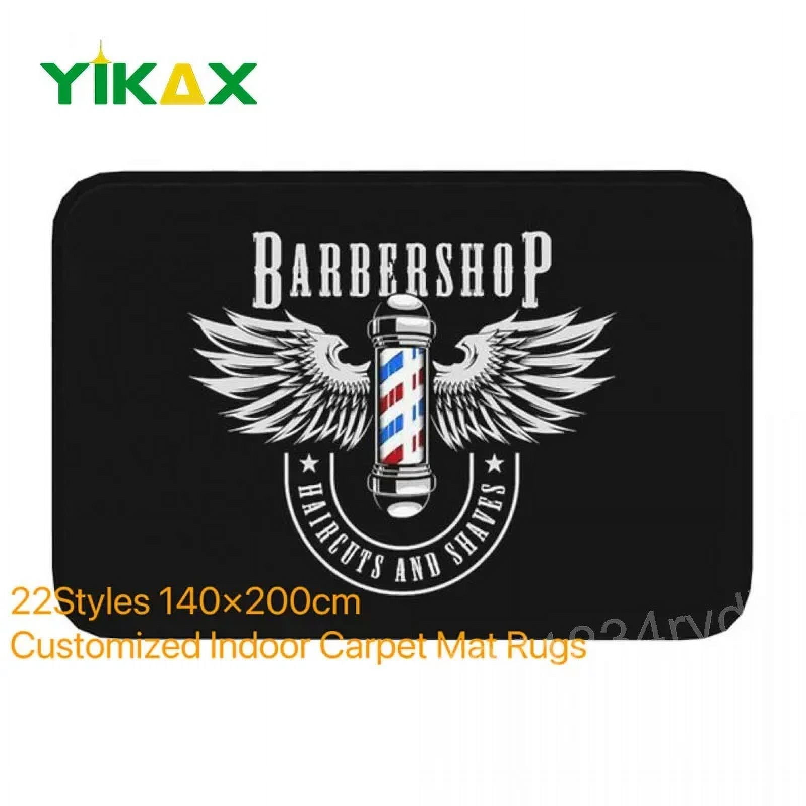 Barber Shop Sign Carpet Entrance Doormat Decor Non-Slip Welcome Mats ...