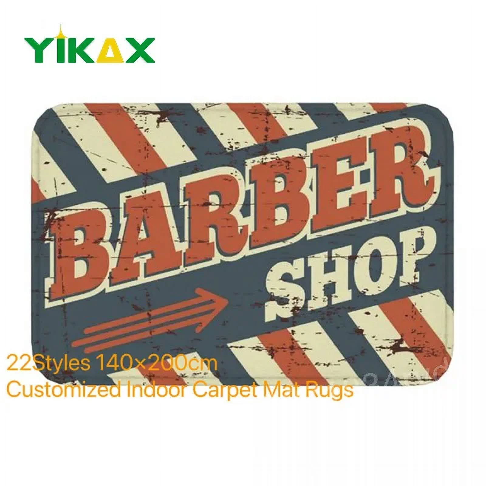 Barber Shop Sign Carpet Entrance Doormat Decor Non-Slip Welcome Mats ...