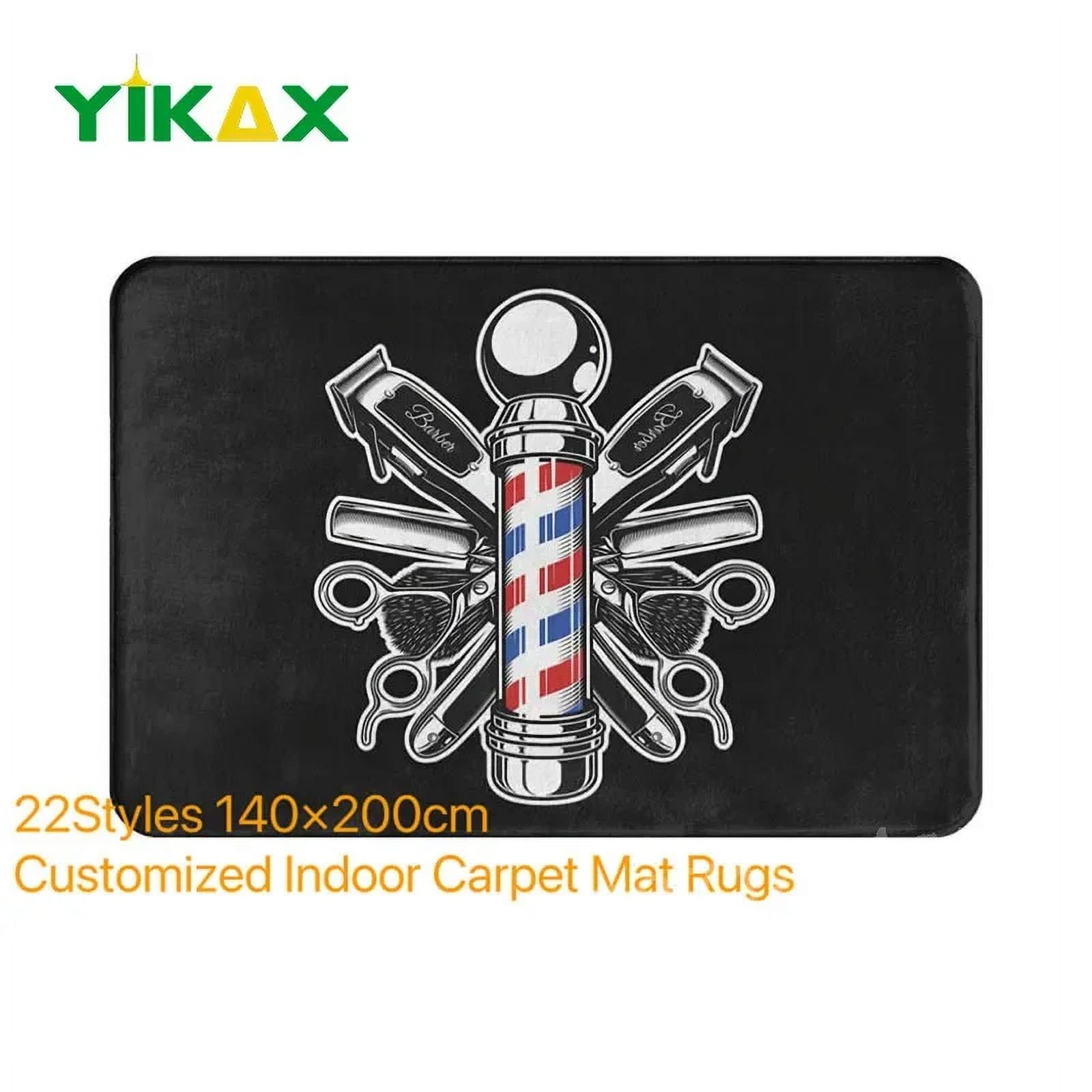 Barber Shop Sign Carpet Entrance Doormat Decor Non-Slip Welcome Mats ...