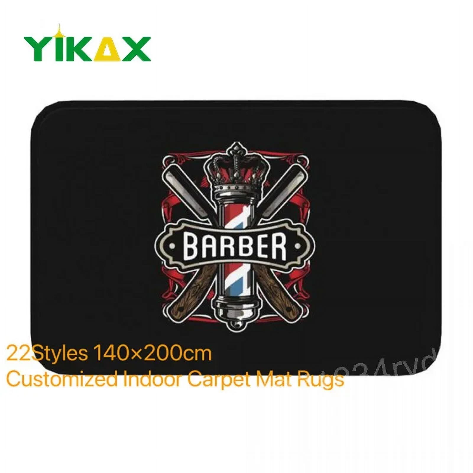 Barber Shop Sign Carpet Entrance Doormat Decor Non-Slip Welcome Mats ...