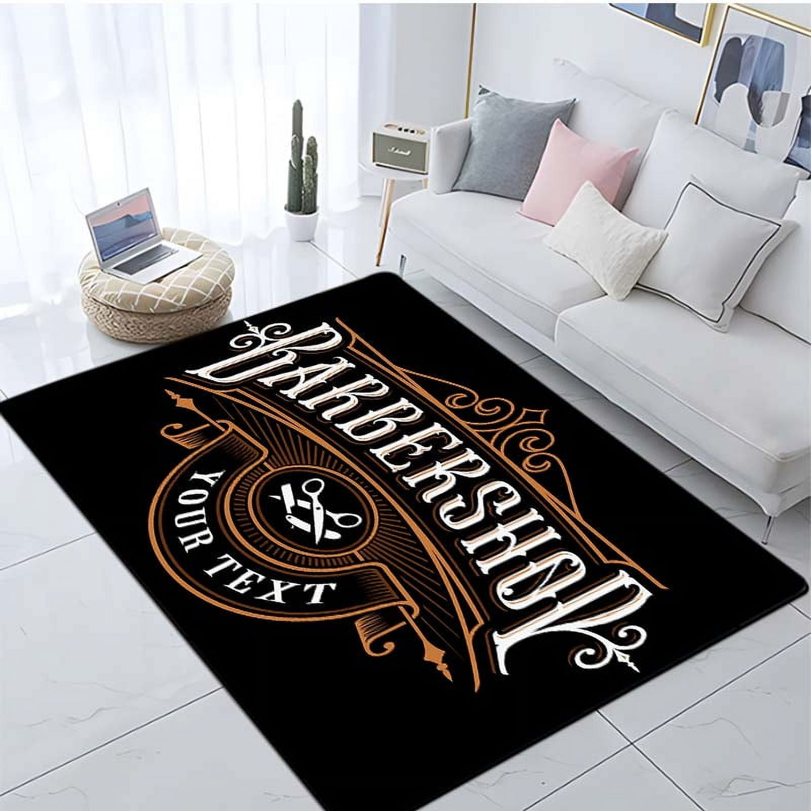 Barber Shop Sign Carpet for Living Room Home r Sofa Table Large Area ...