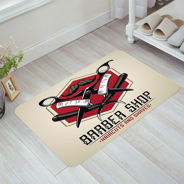 Barber Shop Sign Floor Mat Kitchen Carpet Room Rugs Carpets Home ...