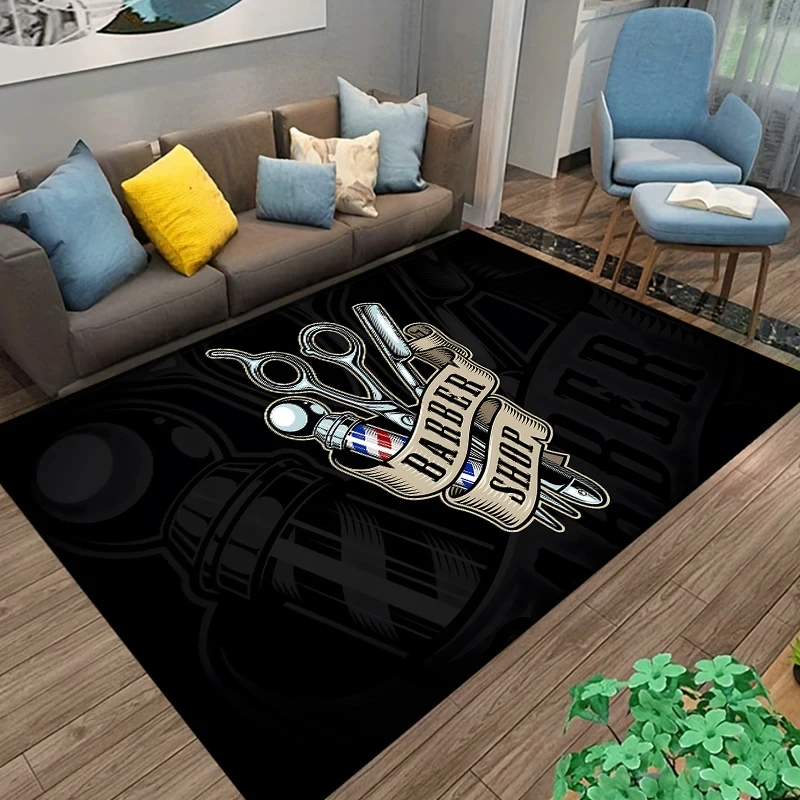 Barber Shop Sign Rug for Living Room Carpet Outdoor Mat Hairdressing ...