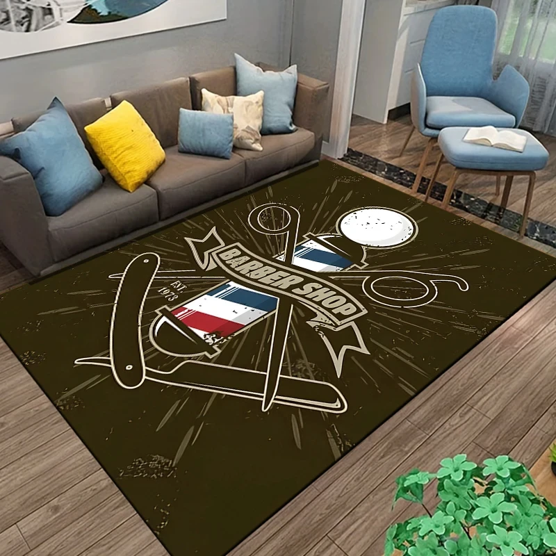 Barber Shop Sign Rug for Living Room Carpet Outdoor Mat Hairdressing ...