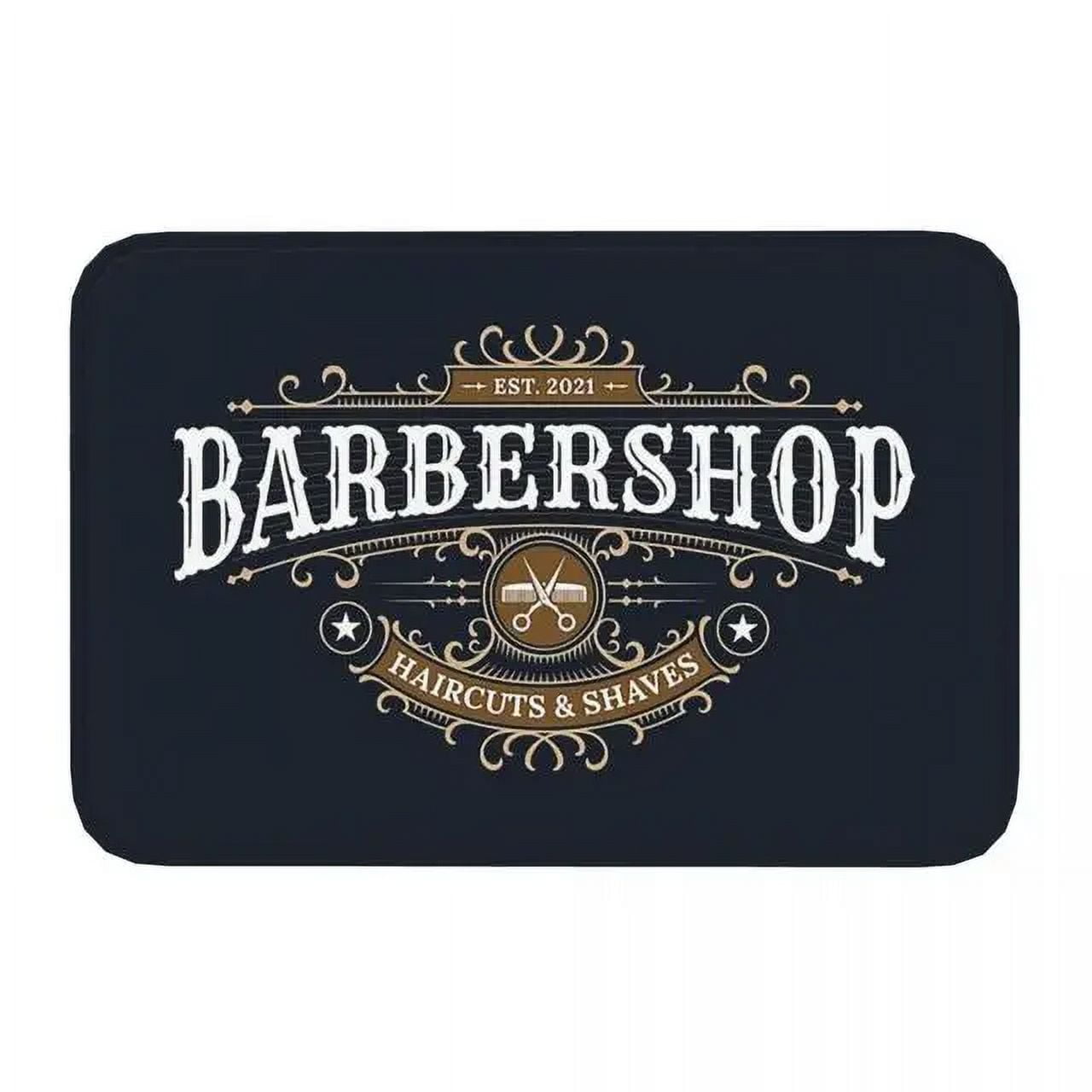 Barber Shop Sign Welcome Entrance Doormat Decor Indoor Non-Slip Front ...