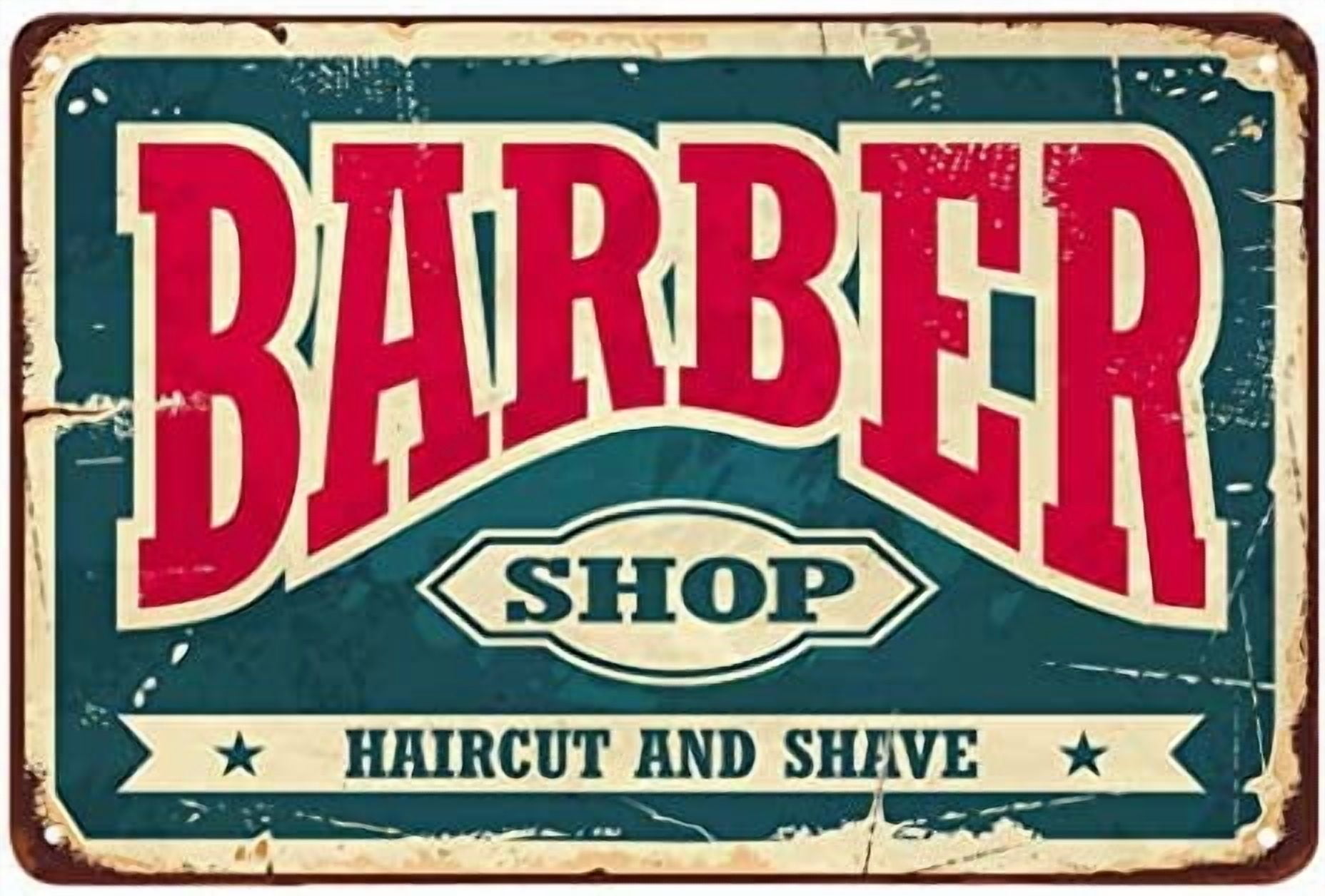 Barber Shop Tin Sign,Haircut and Shave Metal Tin Signs for Cafes Bars ...