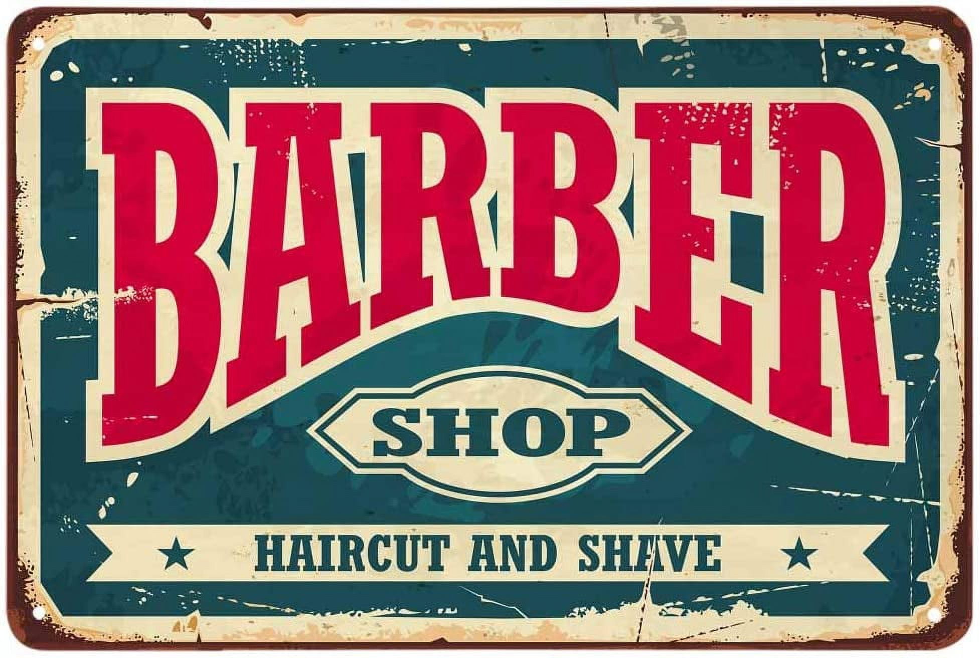 Barber Shop Tin Sign,Haircut and Shave Vintage Metal Tin Signs for ...
