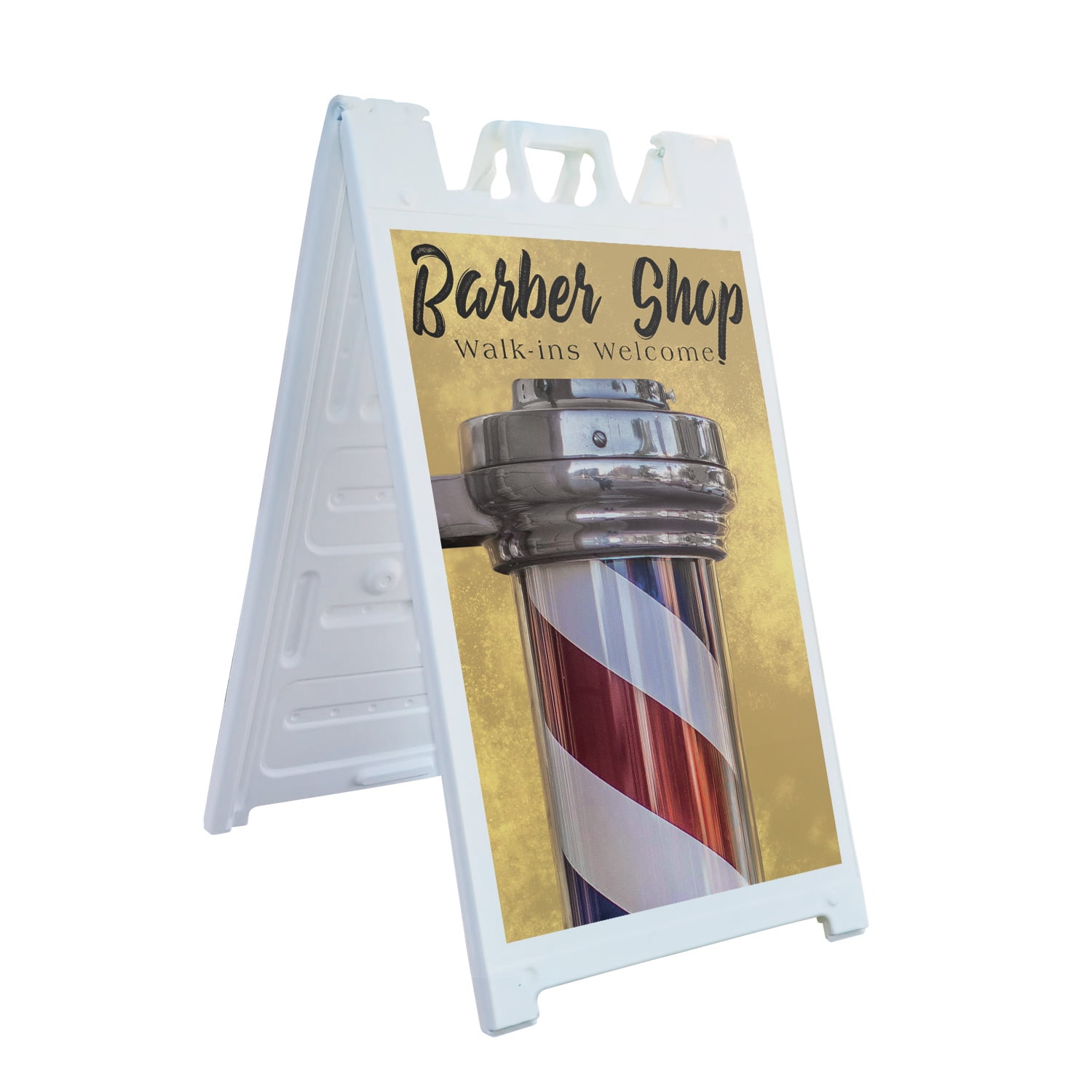 Barber Shop Walk Ins Welcome 24" x 36" Double Sided A-Frame Sidewalk ...