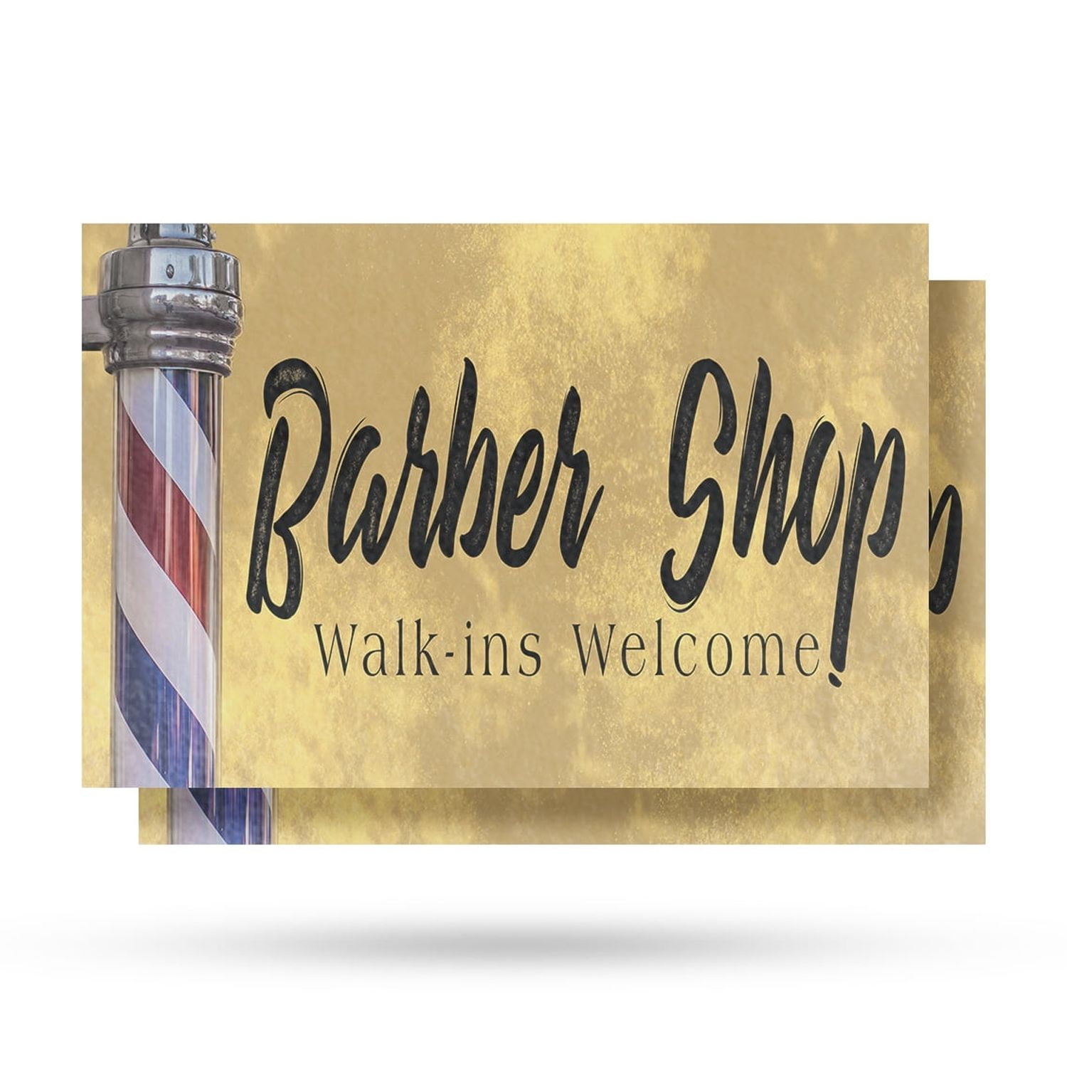 Barber Shop Walk Ins Welcome Vinyl Decal 2 Pack of 18 Inch x 24 Inch ...