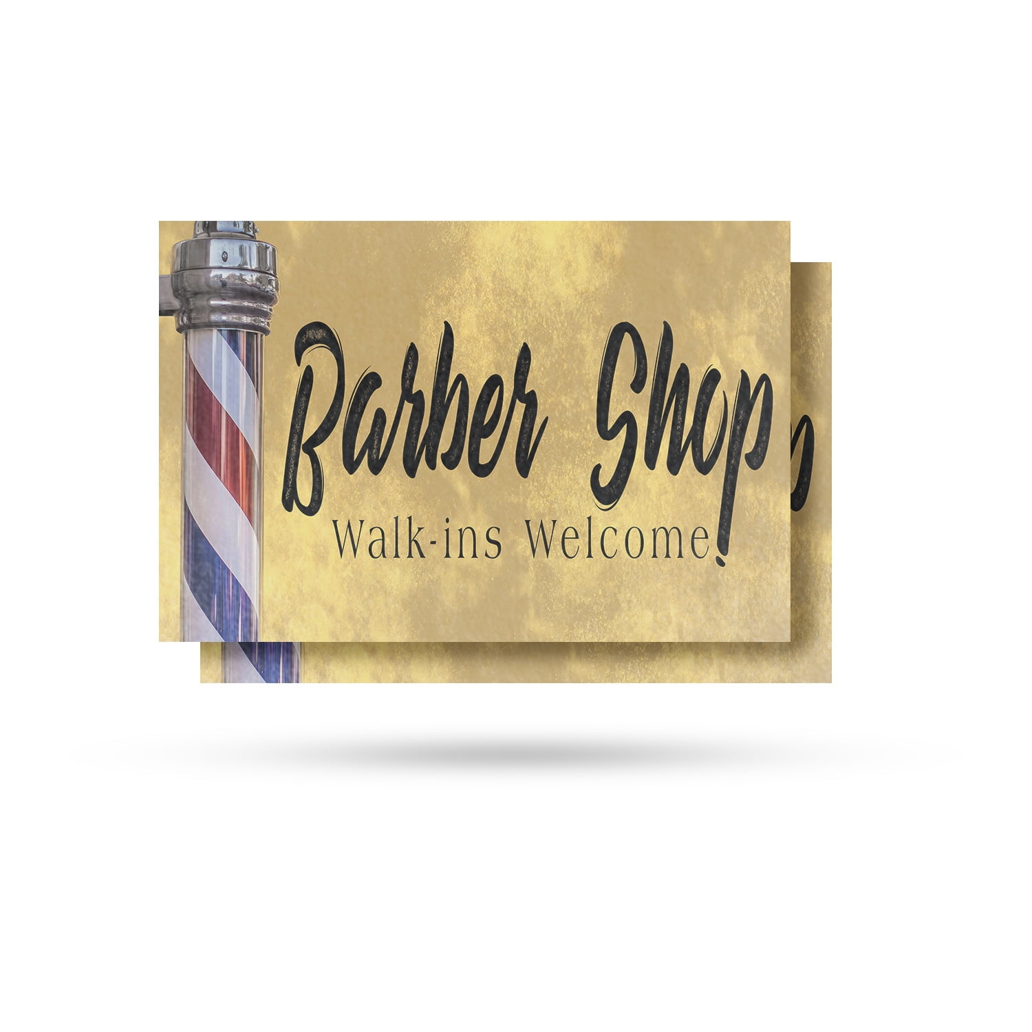 Barber Shop Walk Ins Welcome Vinyl Decal 2 Pack of 24 Inch x 36 Inch ...