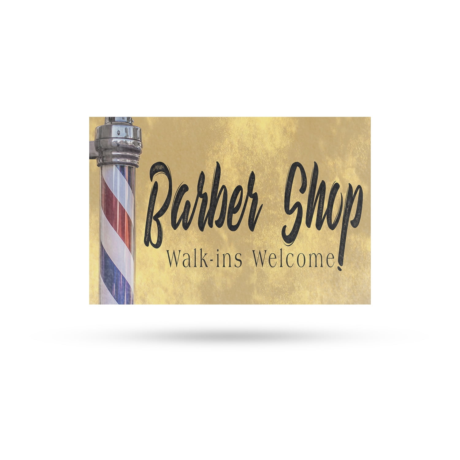 Barber Shop Walk Ins Welcome Vinyl Decal 24 Inch x 36 Inch Weatherproof ...