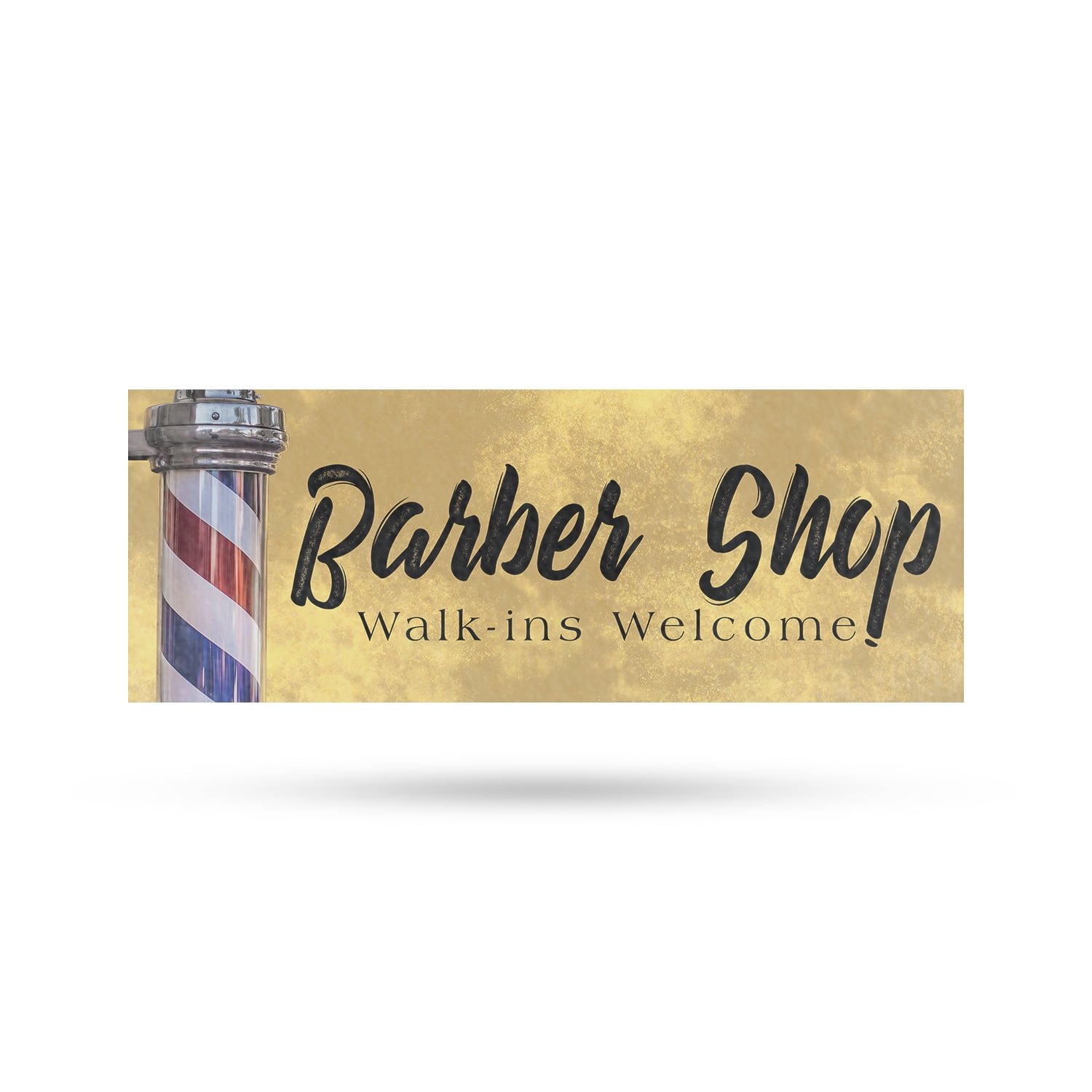 Barber Shop Walk Ins Welcome Vinyl Decal 36 Inch x 14 Inch Weatherproof ...