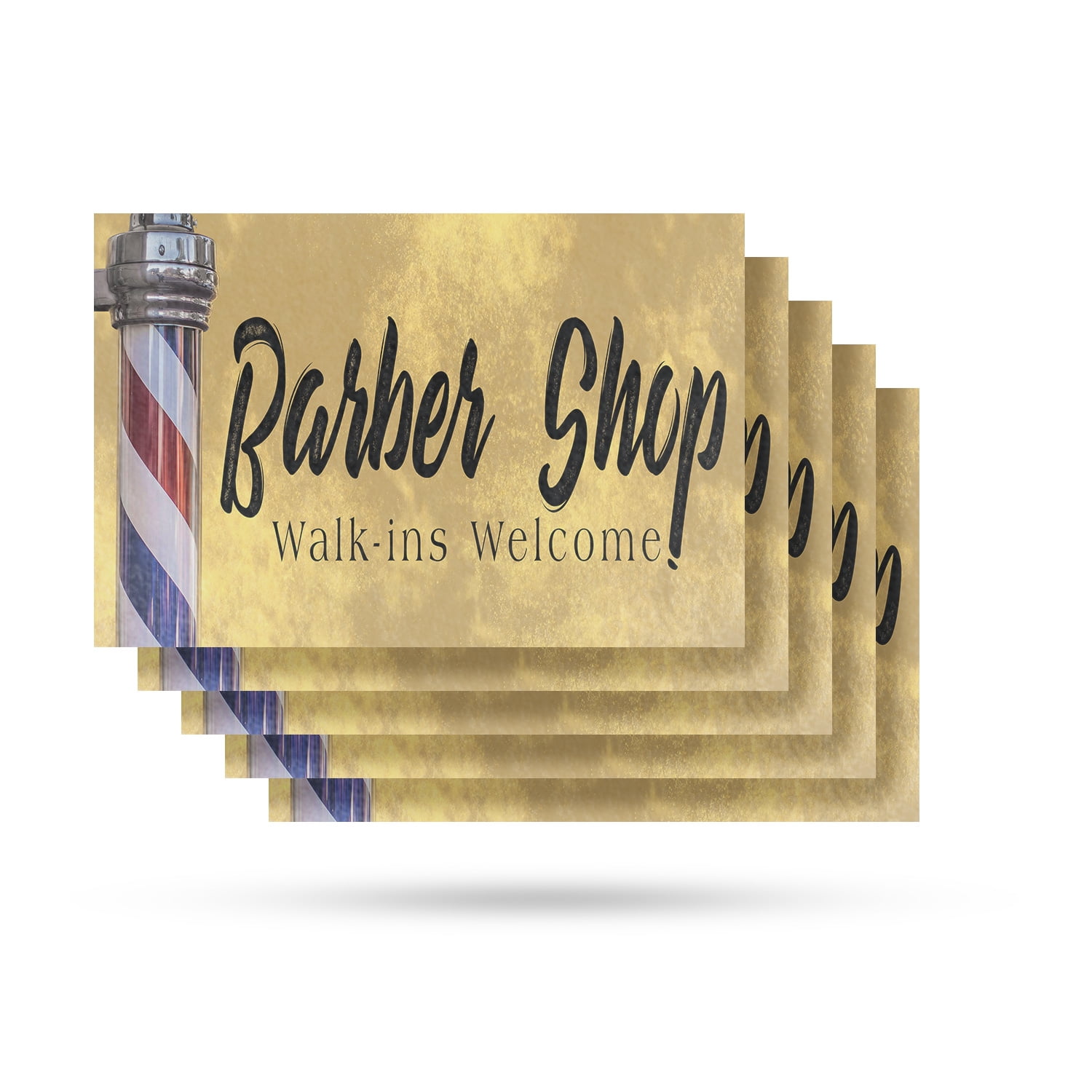 Barber Shop Walk Ins Welcome Vinyl Decal 5 Pack of 12 Inch x 16 Inch ...