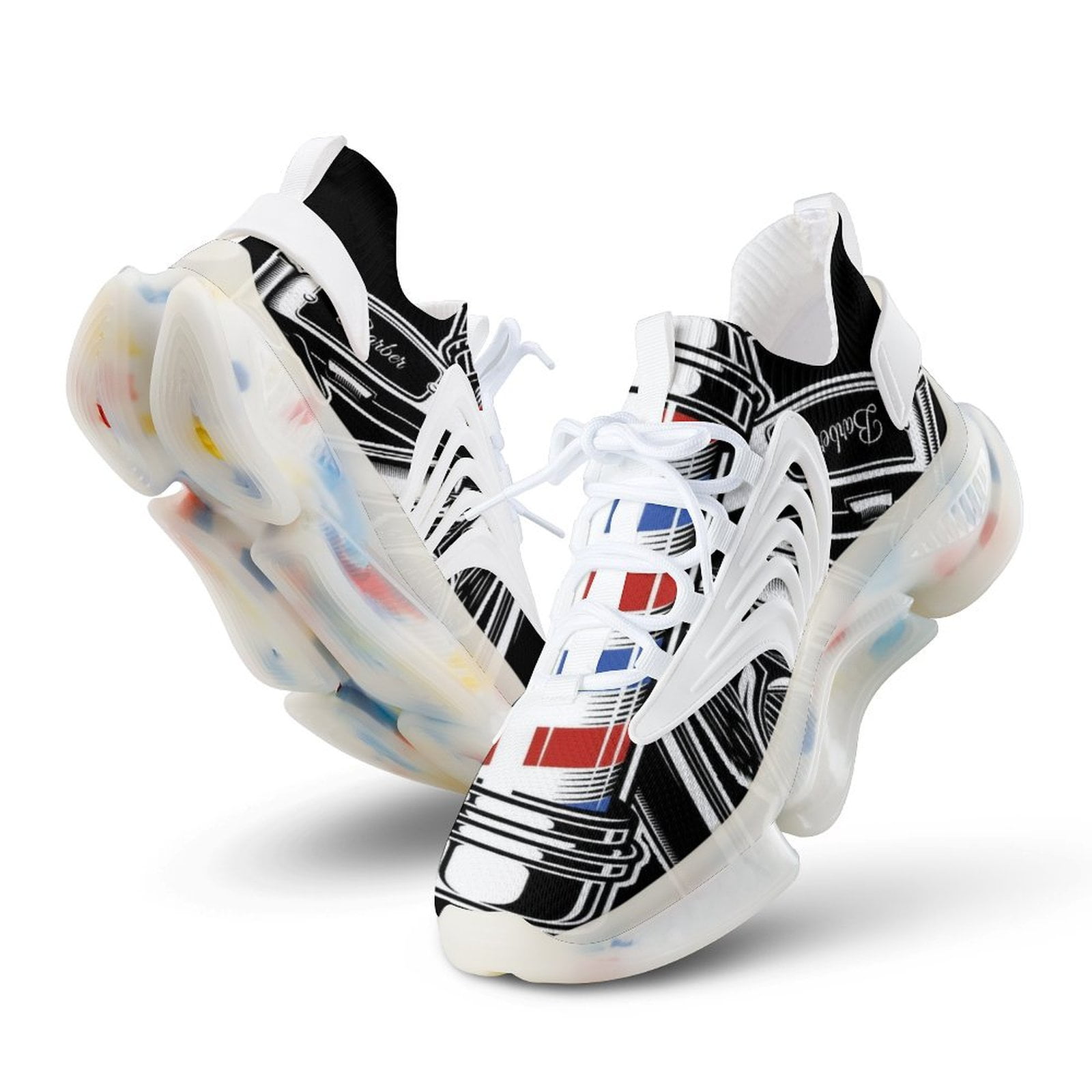 Barber Shop Walking Shoes for Men Woman Lightweight Tennis Fashion ...