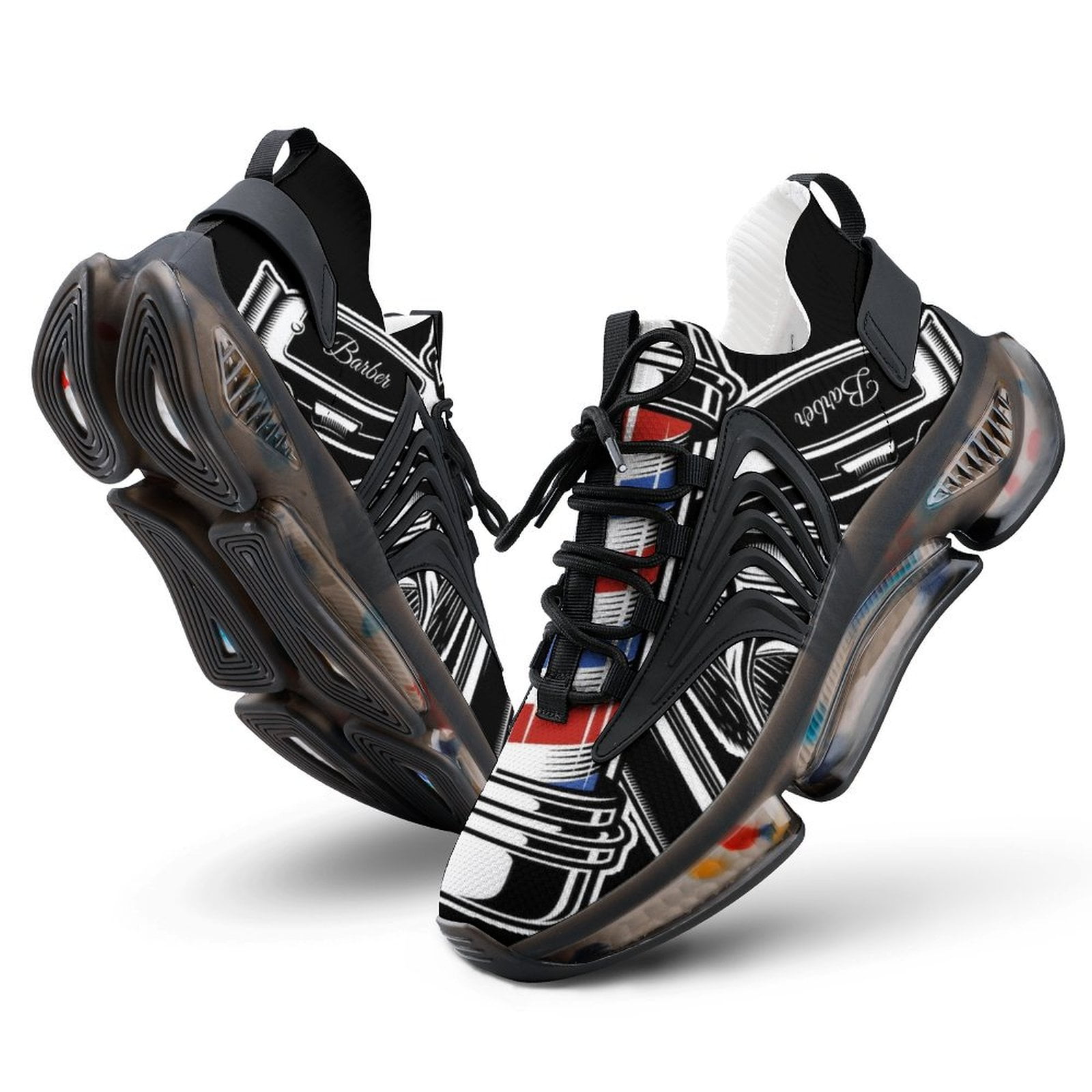 Barber Shop Walking Shoes for Men Woman Lightweight Tennis Fashion ...