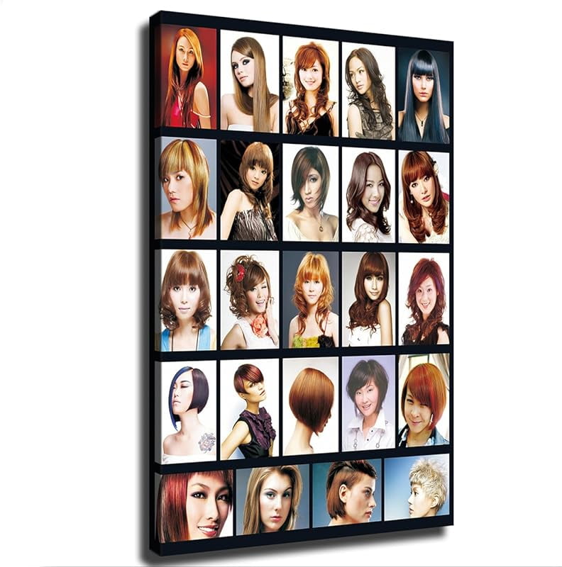 Barber Shop Wall Decor Poster Hairstyle Poster Salon Poster Women's ...